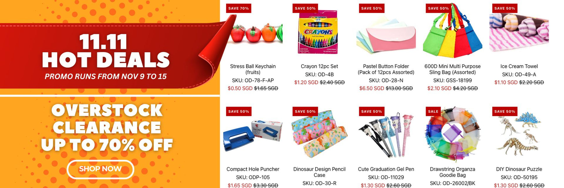 Cheap Wholesale Stationery & Gift Shop Singapore – One Dollar Only