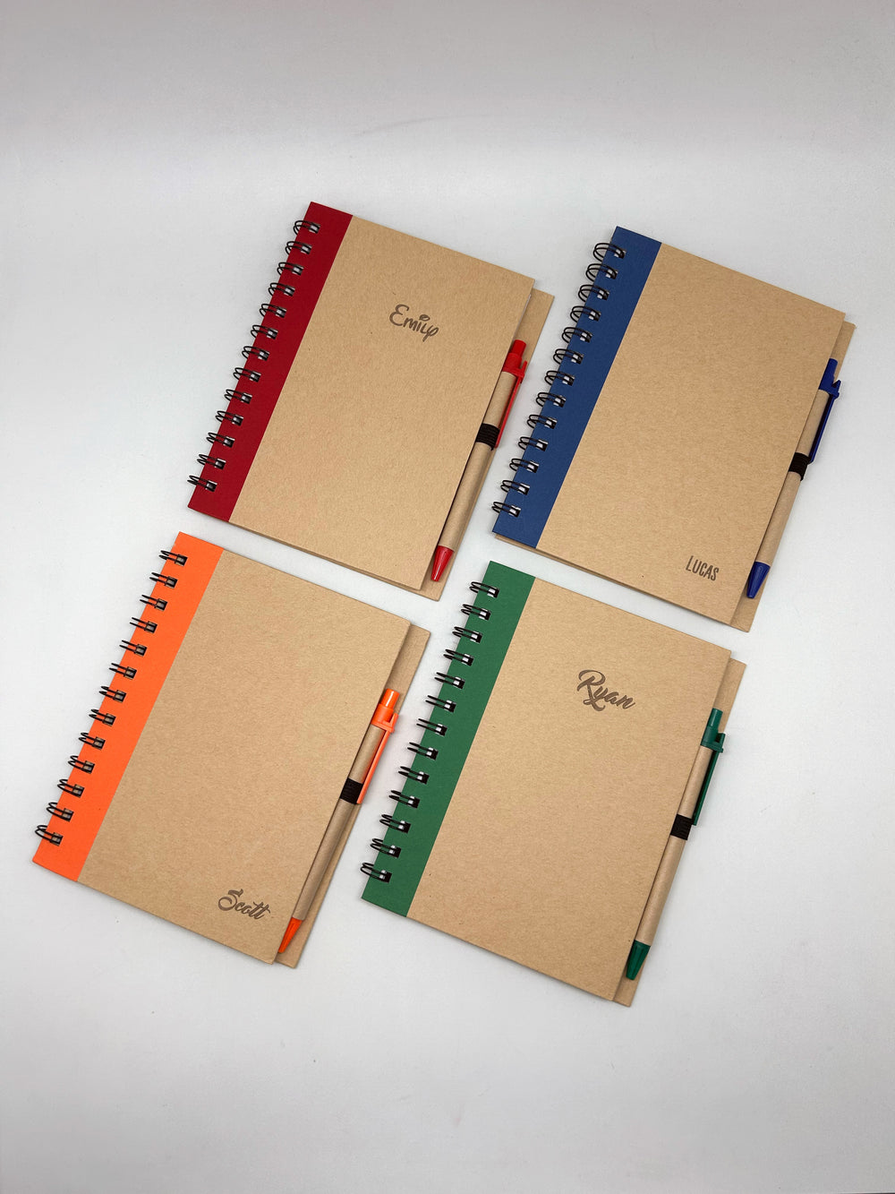 Ring Bound Recycled Notebook with Pen (Name Printing) – One Dollar Only