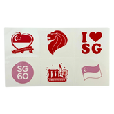 SG60 Singapore Theme Tattoo Sticker – One Dollar Only