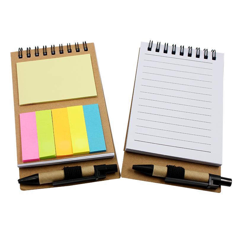 Notepad Set With Spiral Bound Kraft Paper Cover – One Dollar Only