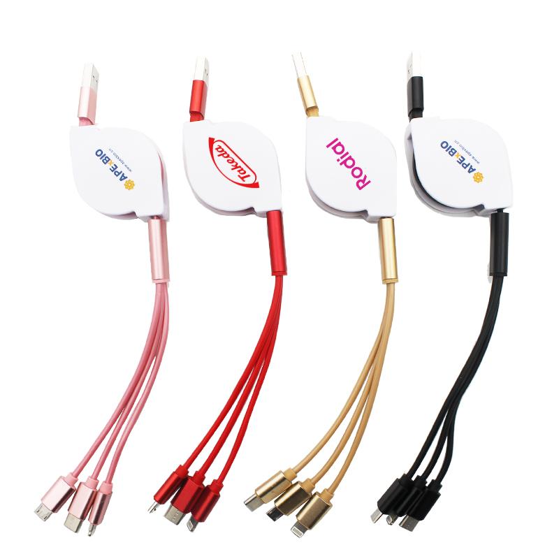 Retractable 3-In-1 Charging Cable Set – One Dollar Only