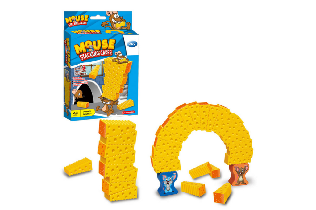 Yellow Mouse Cheese Stacking Game – One Dollar Only