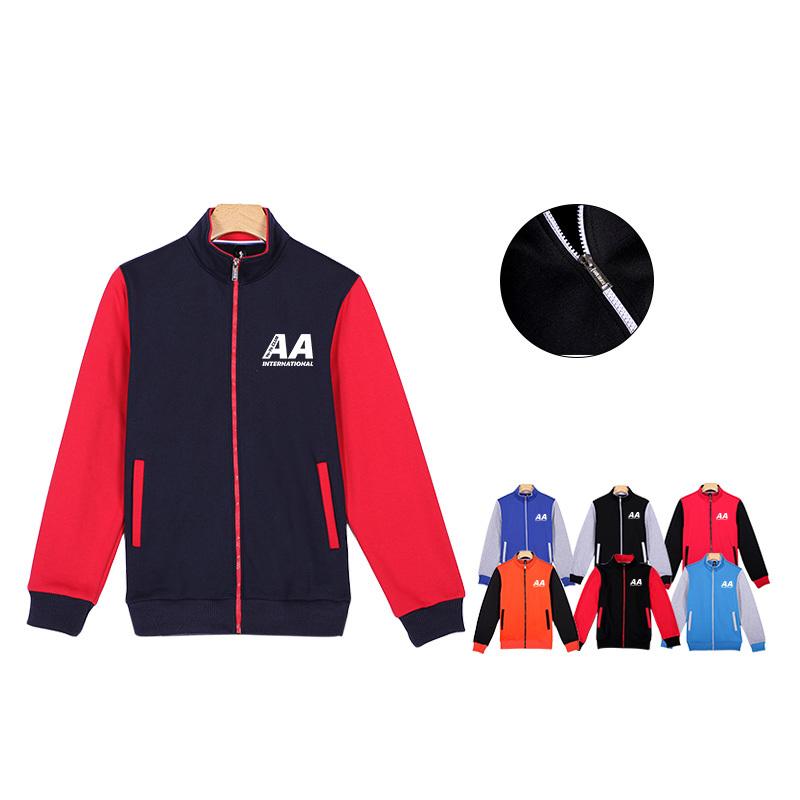 Dual-Coloured Zippered Long-Sleeved Jacket – One Dollar Only