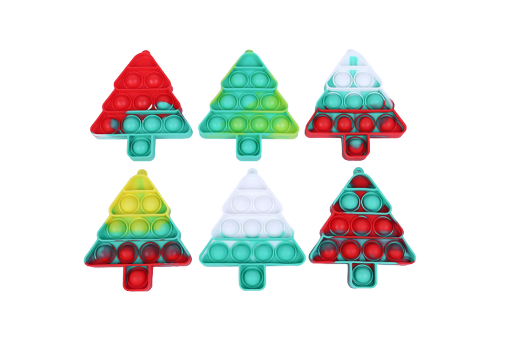 Christmas Tree Fidget Popper Keychain – One Dollar Only