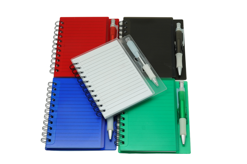 A5 wire-o hard cover Notebook with Pen – One Dollar Only