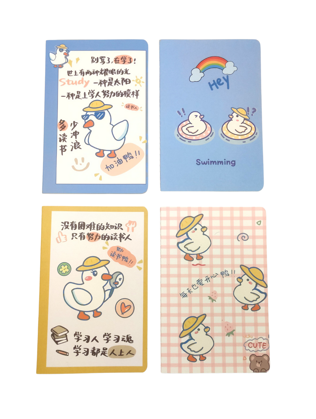 A5 Notebooks Cute Duck Design Cartoon Pattern Paper Cover Mini Noteboo ...