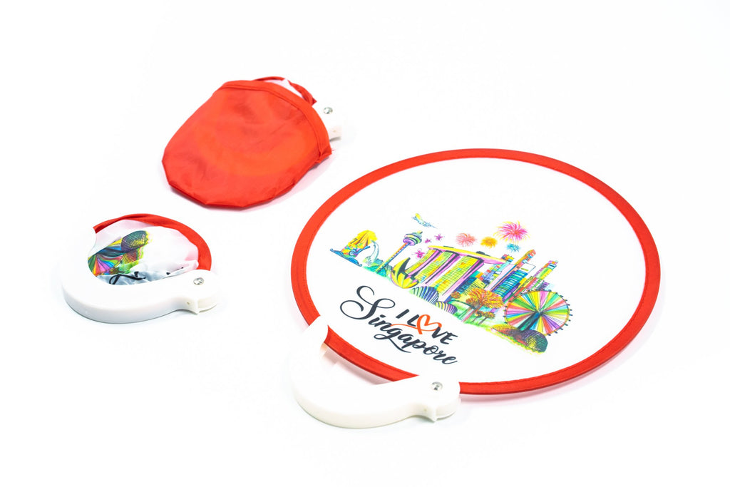 Singapore Design Foldable Fan With Pouch – One Dollar Only