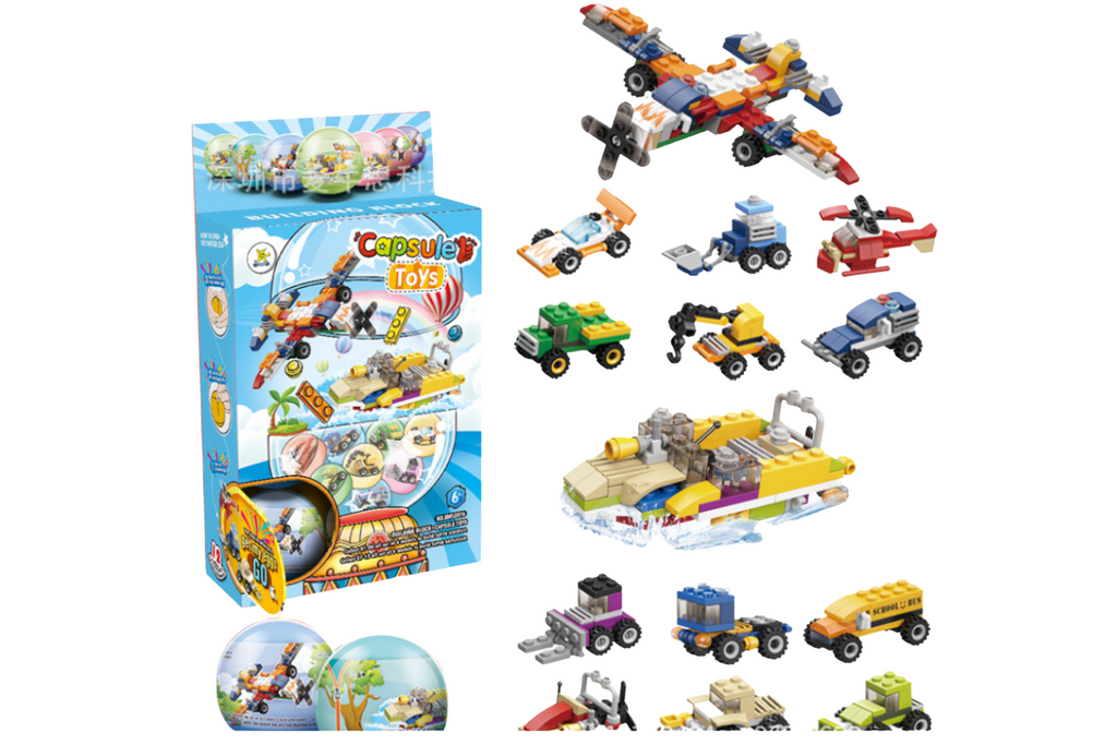 Transport Themed Building Block Capsule Toys – One Dollar Only