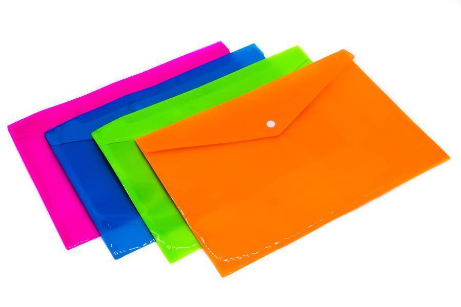 Neon Colour Button Folder – One Dollar Only