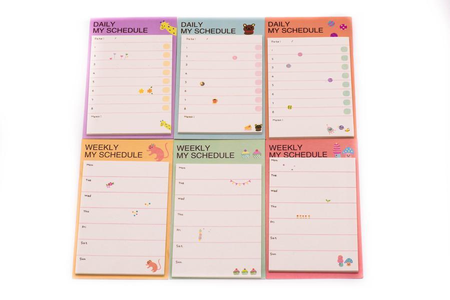 Weekly Schedule Post It – One Dollar Only